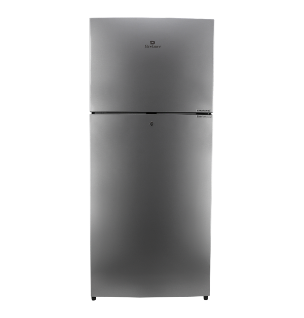 9193 CHROME PRO HAIRLINE SILVER Double Door Refrigerator – Mufaddal ...